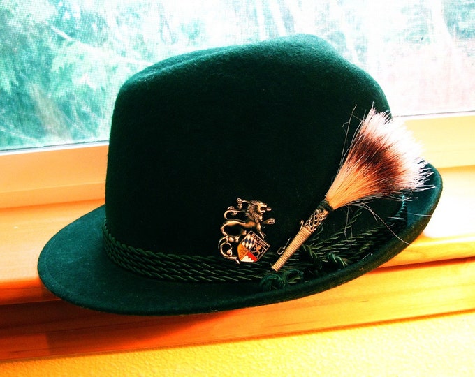 Bavarian Alpine Hat Traditional German Trachten Mt Climbing Vintage Hat ...