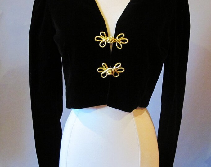 Velvet Jacket / 60s Jacket / Matador Jacket / Black Velvet - Etsy