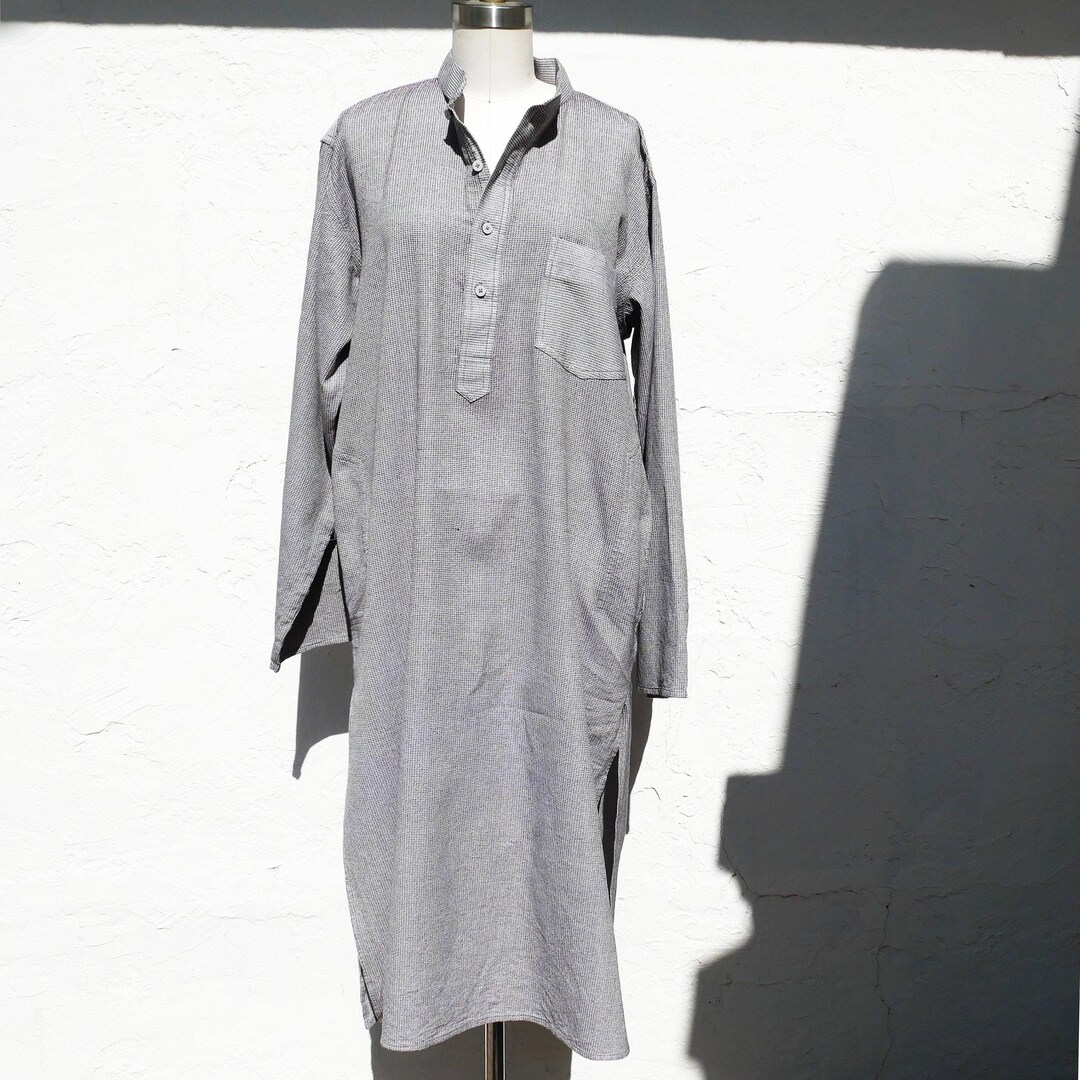 Gray Unisex Tunic, Middle Eastern Shirt, Mens Nightshirt - Etsy