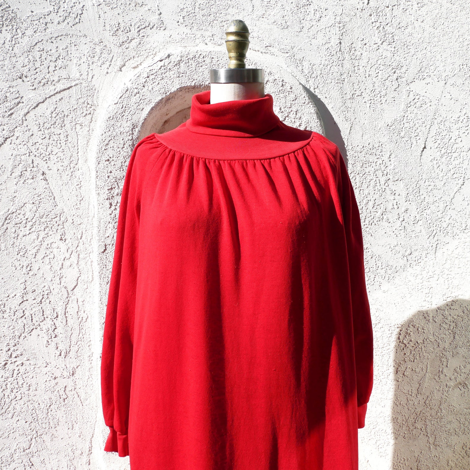 Red Knit Turtle Neck Dress - Etsy