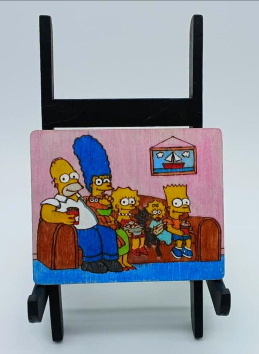 The Simpsons Wood Burned Art - Etsy