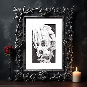 Skull Ballpoint Pen Drawing Print: Signed Fine Art - Etsy