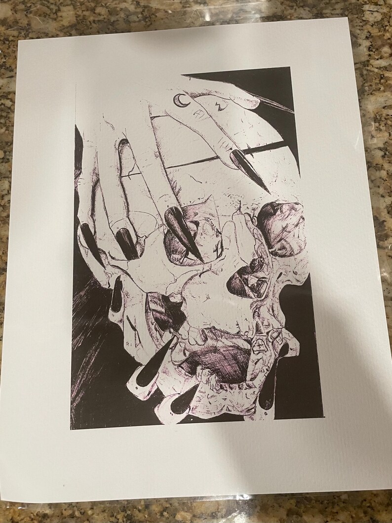 Skull Ballpoint Pen Drawing Print: Signed Fine Art - Etsy