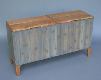 Farmhouse Storage Bench, Cedar Chest. Reclaimed Wood Chest, Boho ...