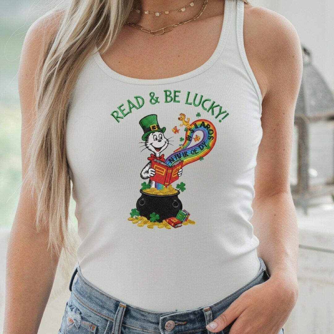 Reading Day Shirt – Dr Seuss Teacher 100 Days of School St Patrick Day ...