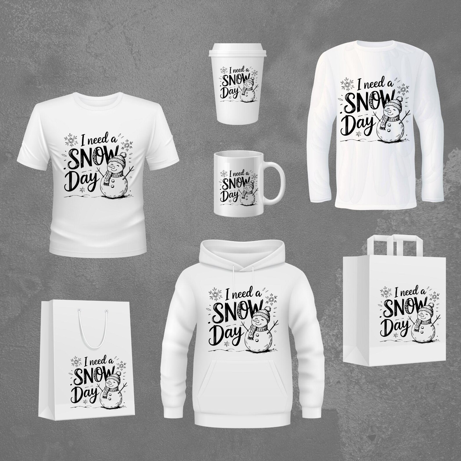 I Need a Snow Day SVG PNG | Funny Snowman Winter SVG | Snow Day Quote ...