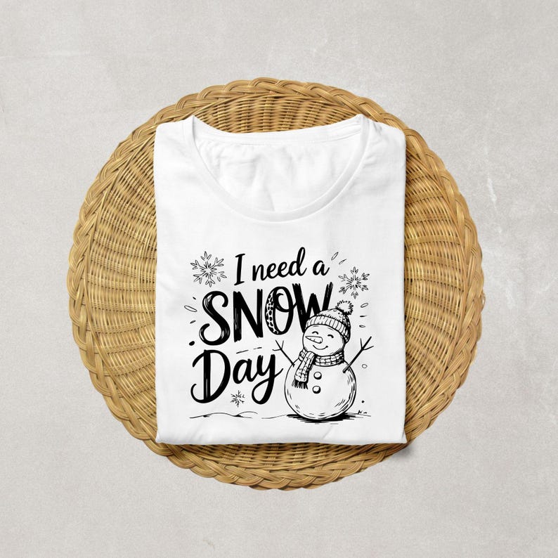 I Need a Snow Day SVG PNG | Funny Snowman Winter SVG | Snow Day Quote ...