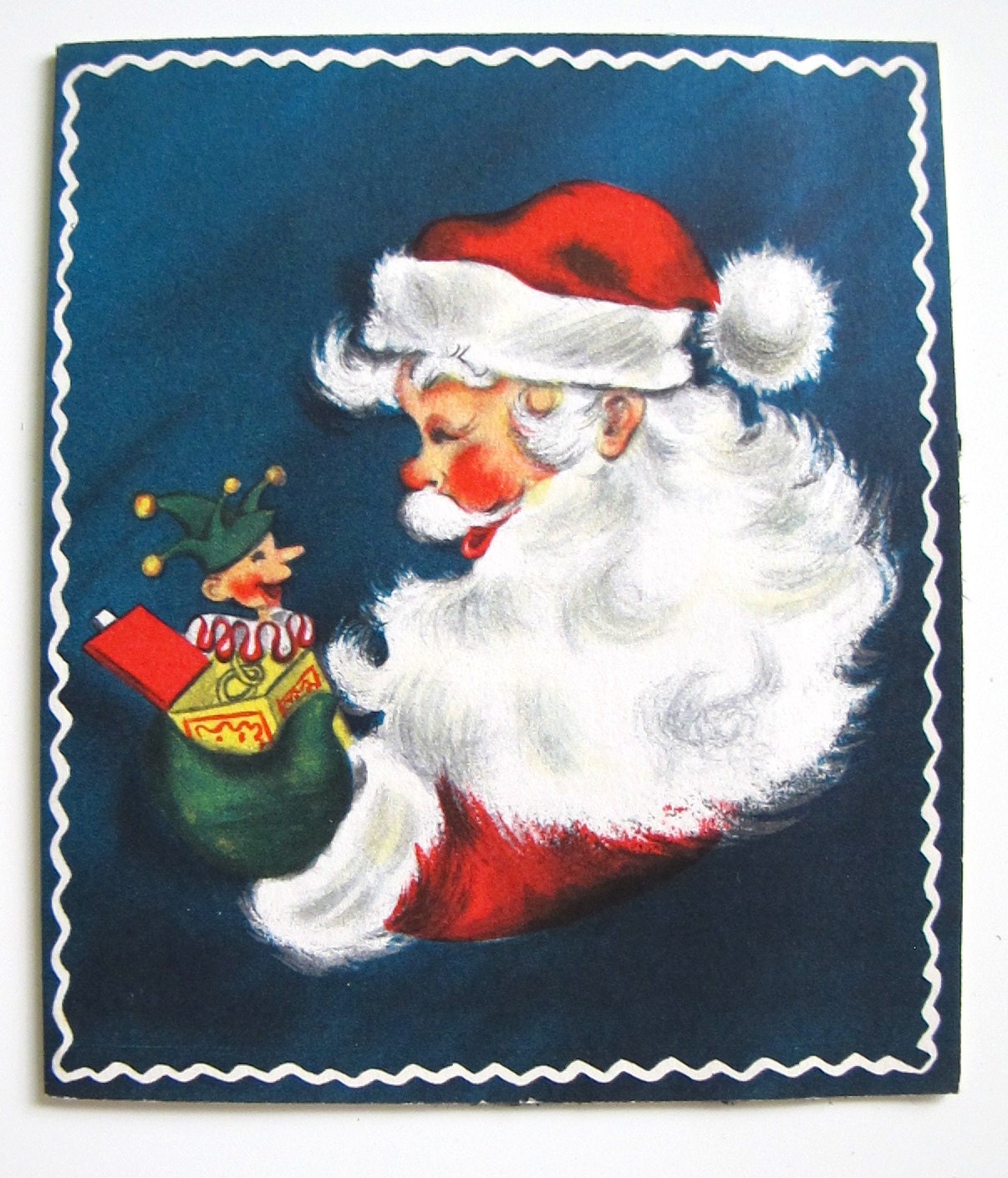 Vintage Hallmark Santa Christmas Card - Etsy
