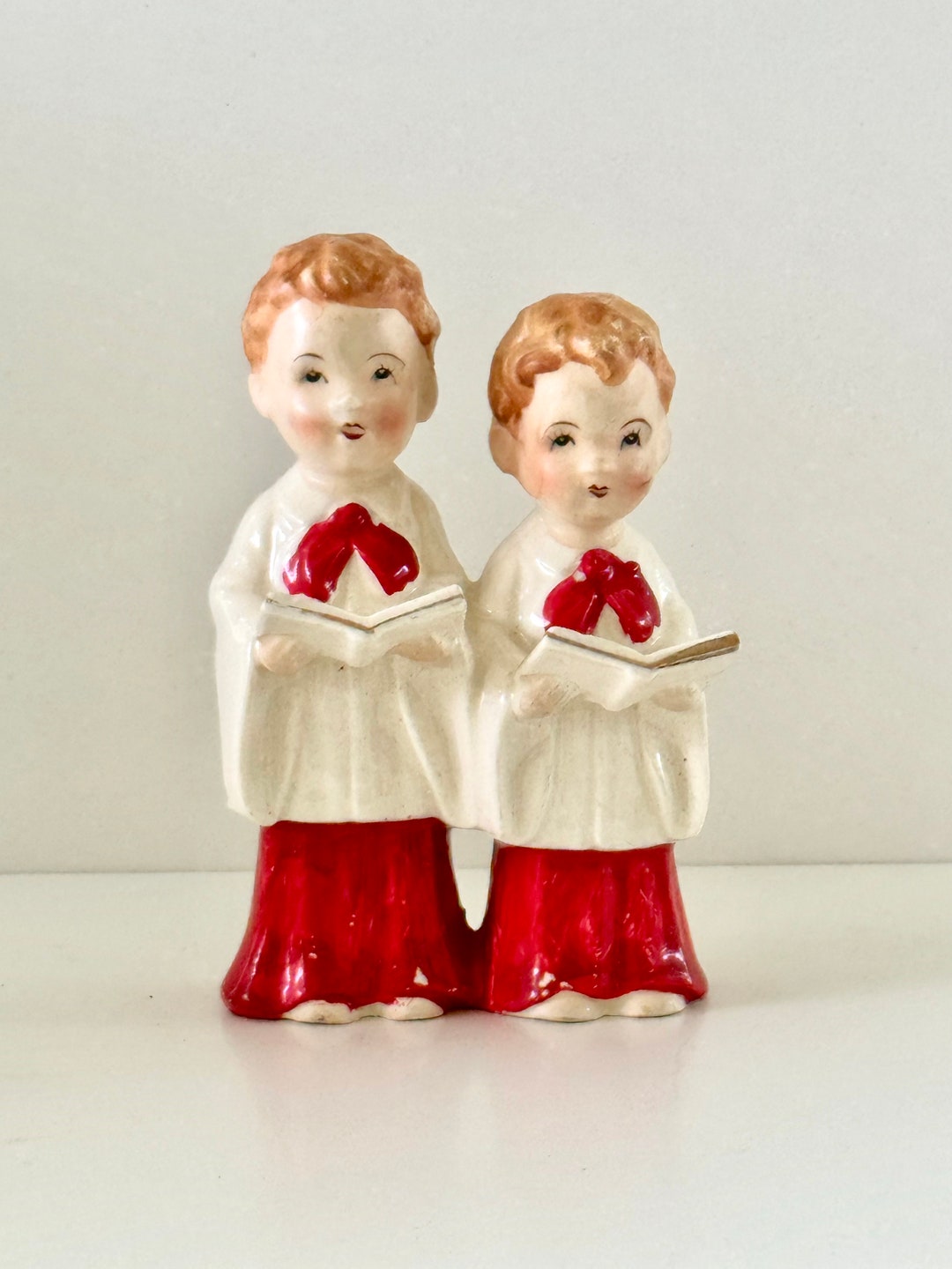 Vintage Christmas Choir Boy Figurines Mid Century Halsey Import - Etsy