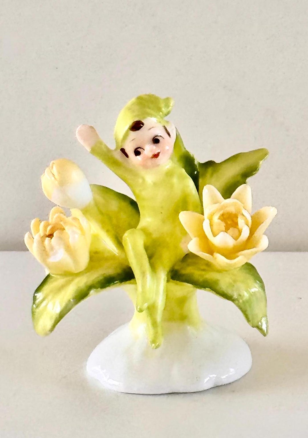 Vintage Elf Fairy Pixie Figurine Napcoware Bone China July Birth Month ...