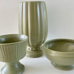 Set of 2 Vintage Mcoy Floraline Pottery Mid Century Matte - Etsy