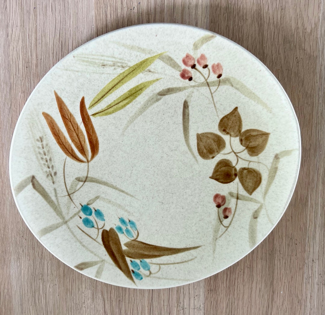 Vintage Red Wing Pottery Random Harvest Dinner Plate Futura Shape Mid ...
