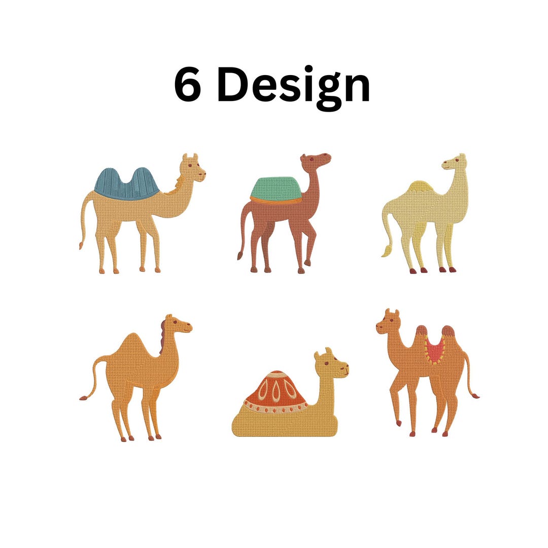 Camel Embroidery Design - Etsy