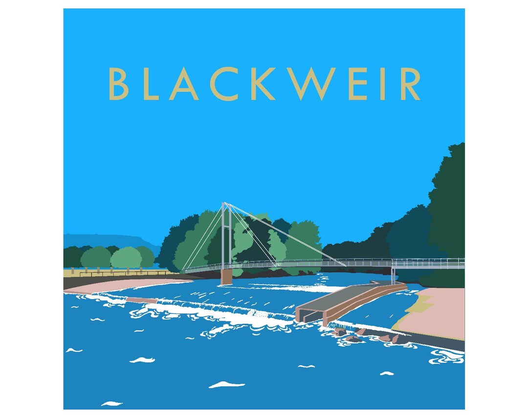 Cardiff Art Print Blackweir - A5/A4/A3 by Cardiff Artist - Etsy