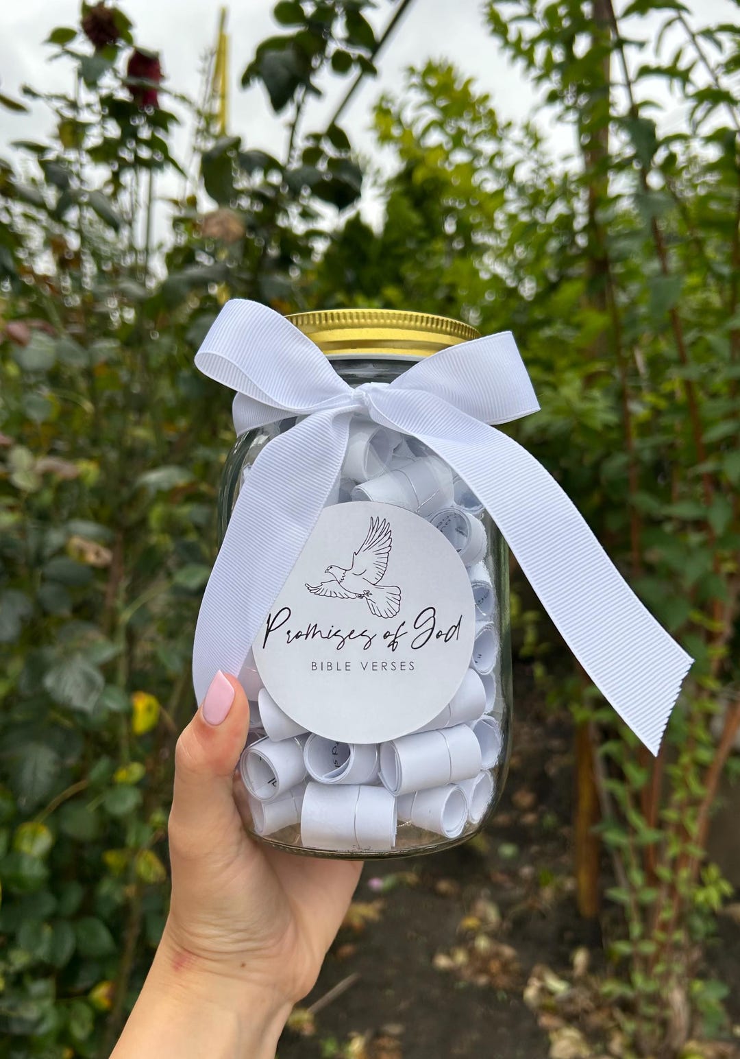 Promises of God Jar, Handmade Bible Verses Jar, Inspirational Christian ...