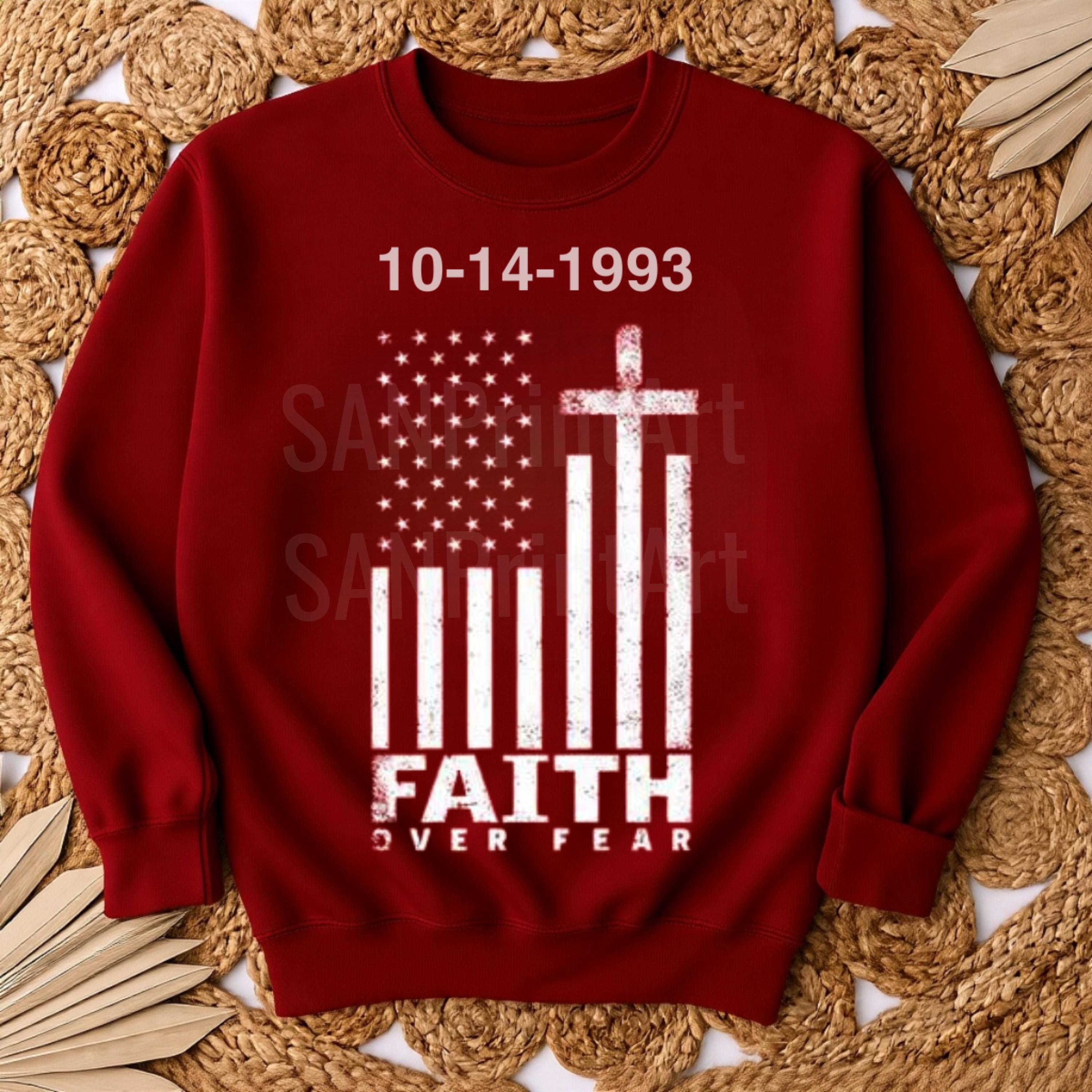 Faith Over Fear US Flag Cross PNG: Patriotic Christian Design (digital ...