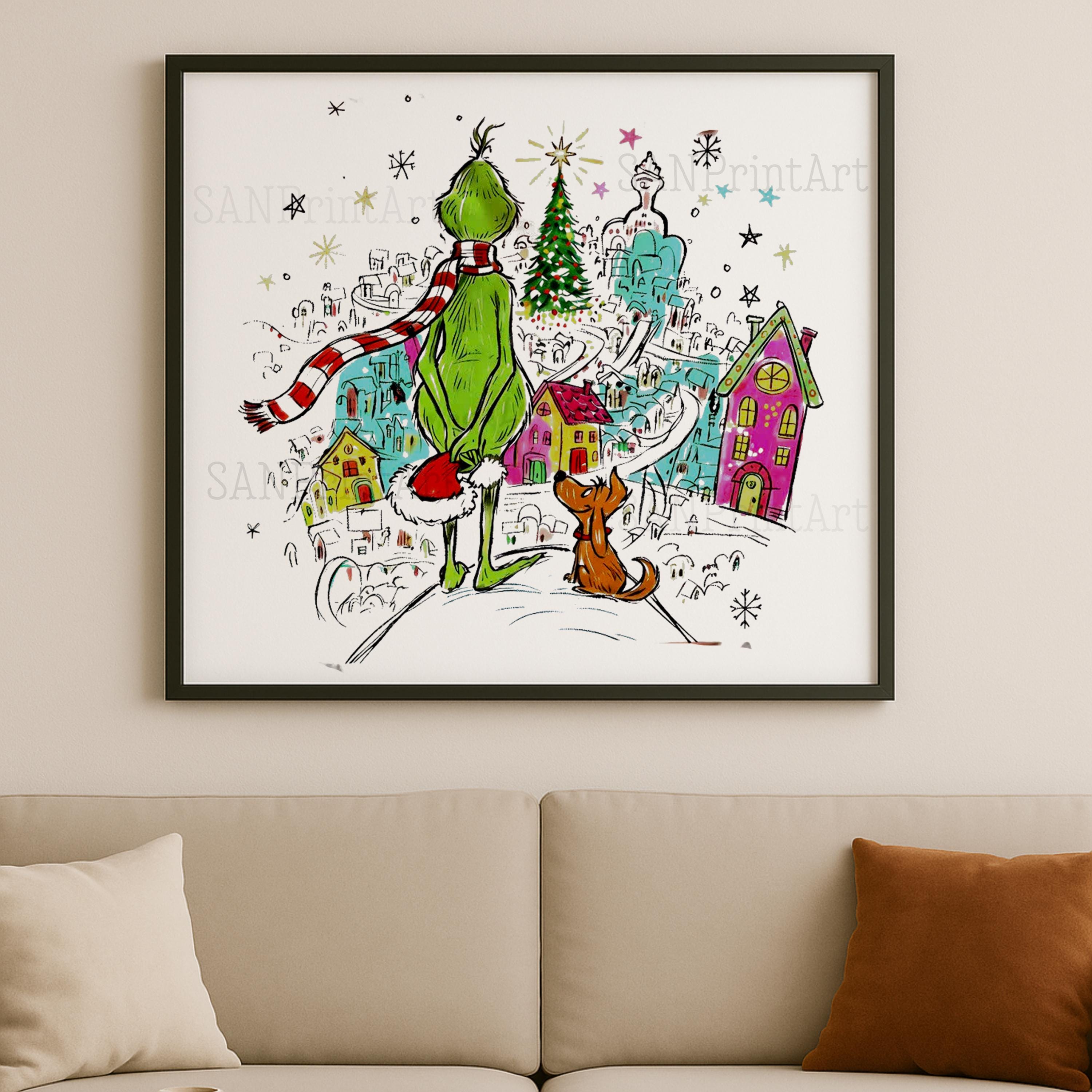 Grinch & Max Whoville Christmas Illustration (digital Download) - Etsy