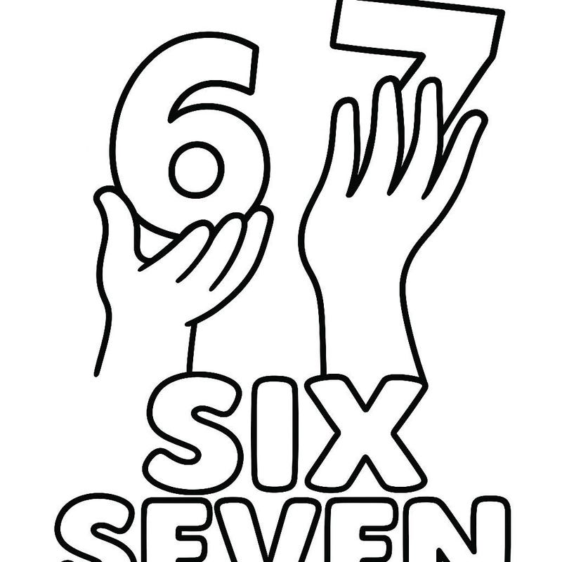 Ausmalbild six seven - Etsy.de