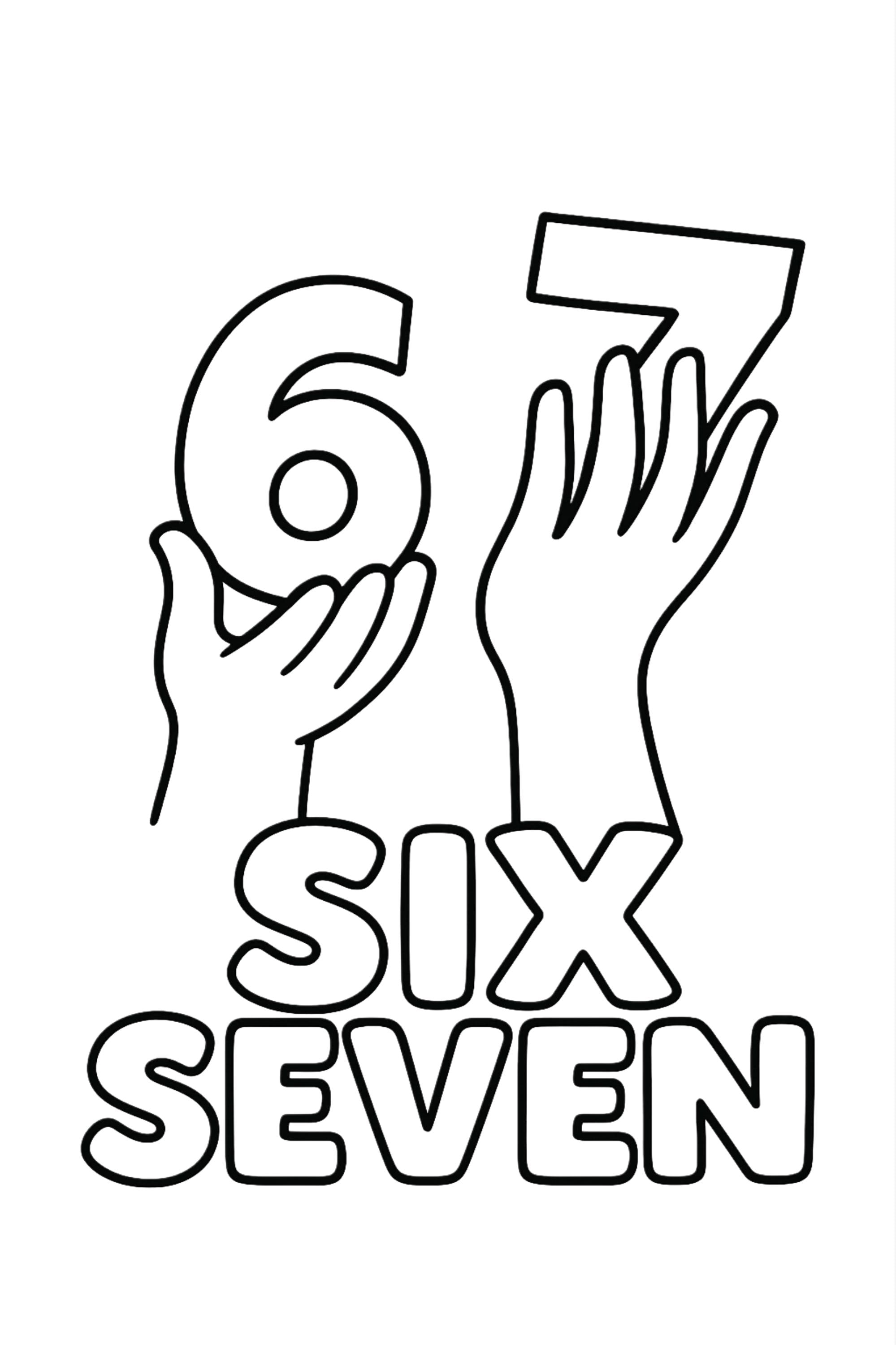 SIX SEVEN Coloring Sheet! - Etsy