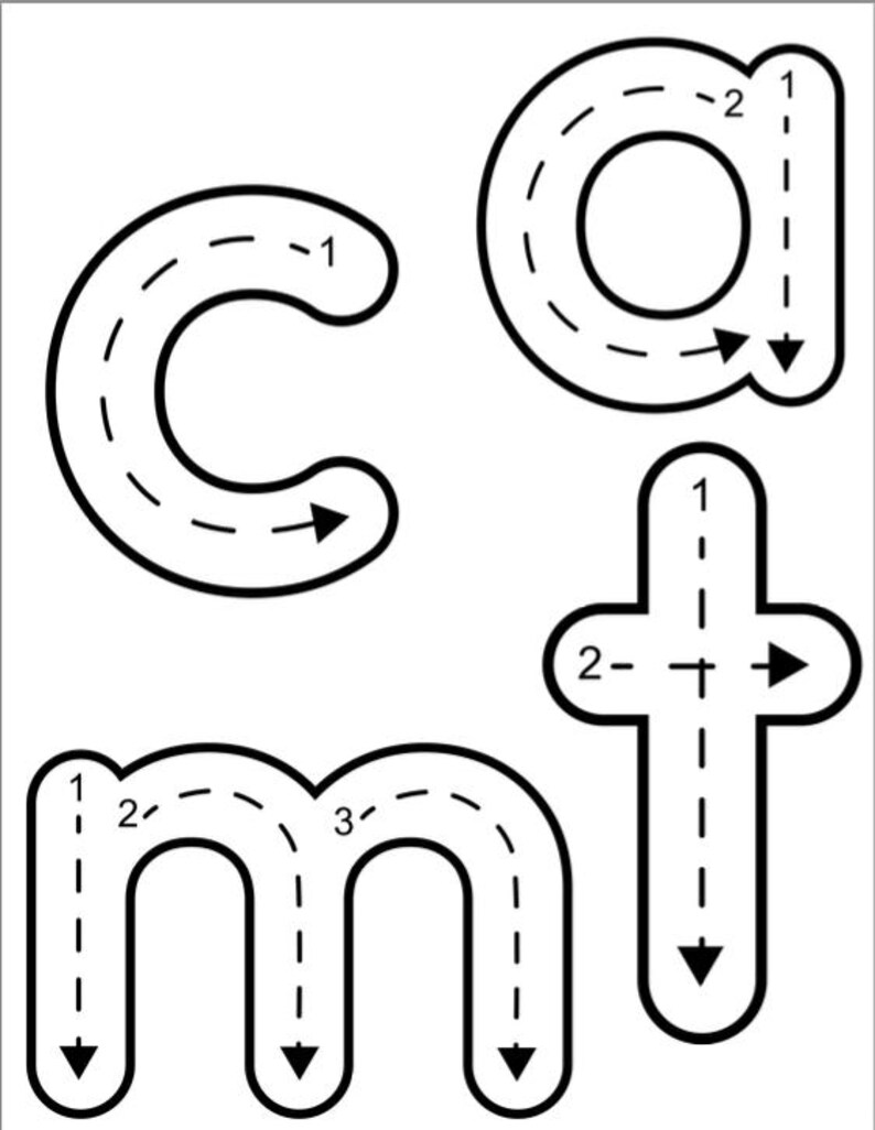 Montessori Letter Tracing - Etsy