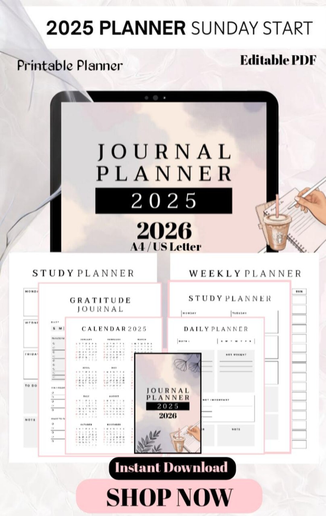 2025-2026 Digital Planner: Weekly, Daily, and Study (instant Download ...
