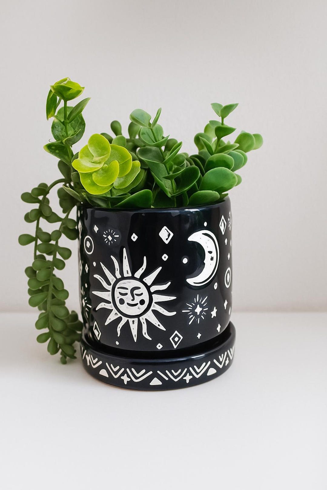 Midnight Moon Ceramic Planter Pot | Starts & Moon Pot | Mother's Day ...