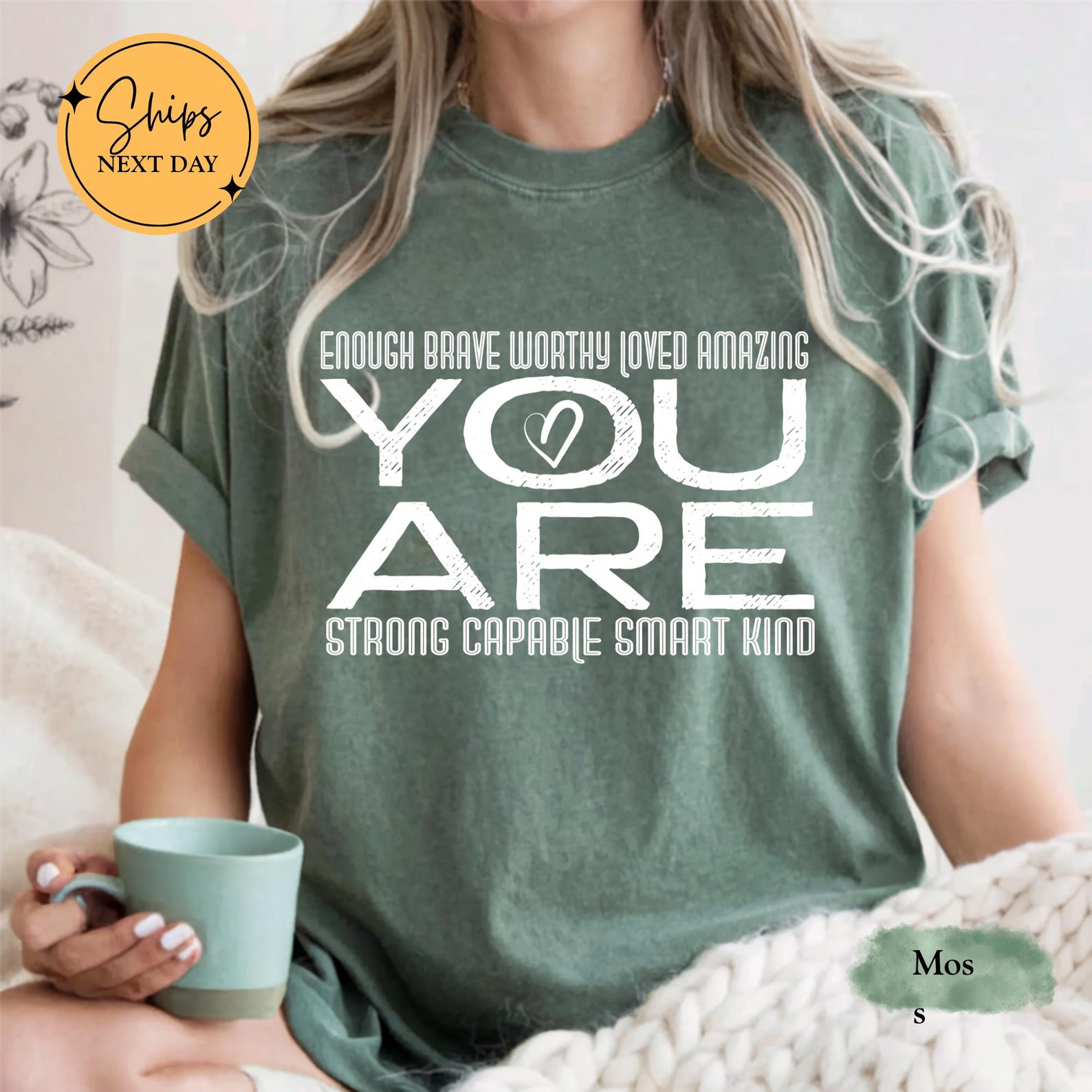 You Are Enough T-shirt, Inspirational Self-love Tee - Etsy