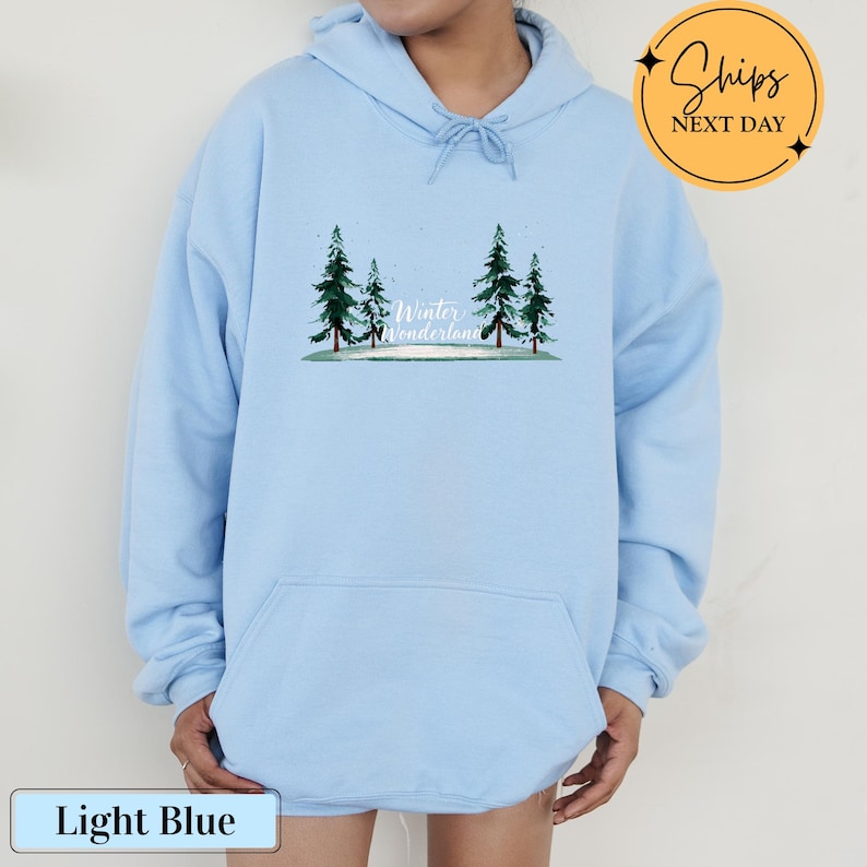 Winter Wonderland Christmas Tree Sweatshirt, Cozy Holiday Crewneck - Etsy
