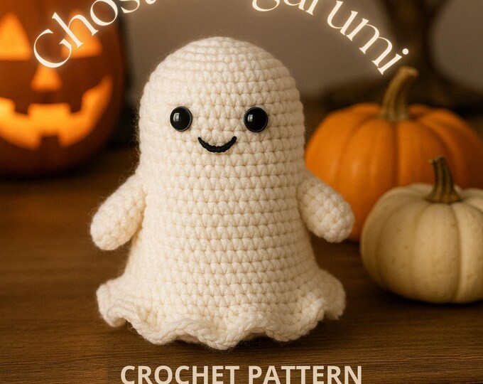 Ghost Amigurumi Crochet Pattern PDF Halloween Decor Cute Plush Toy ...