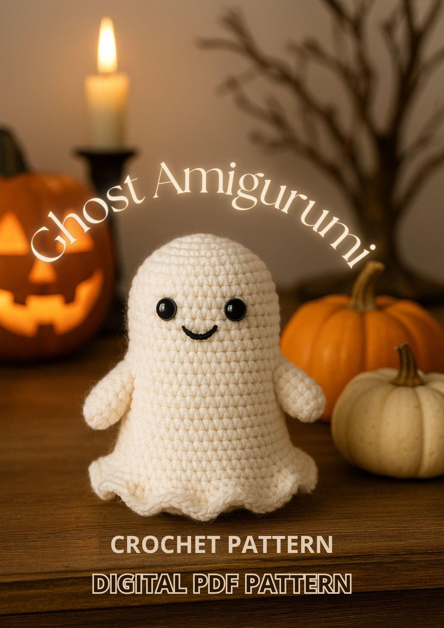 Ghost Amigurumi Crochet Pattern PDF Halloween Decor Cute Plush Toy ...