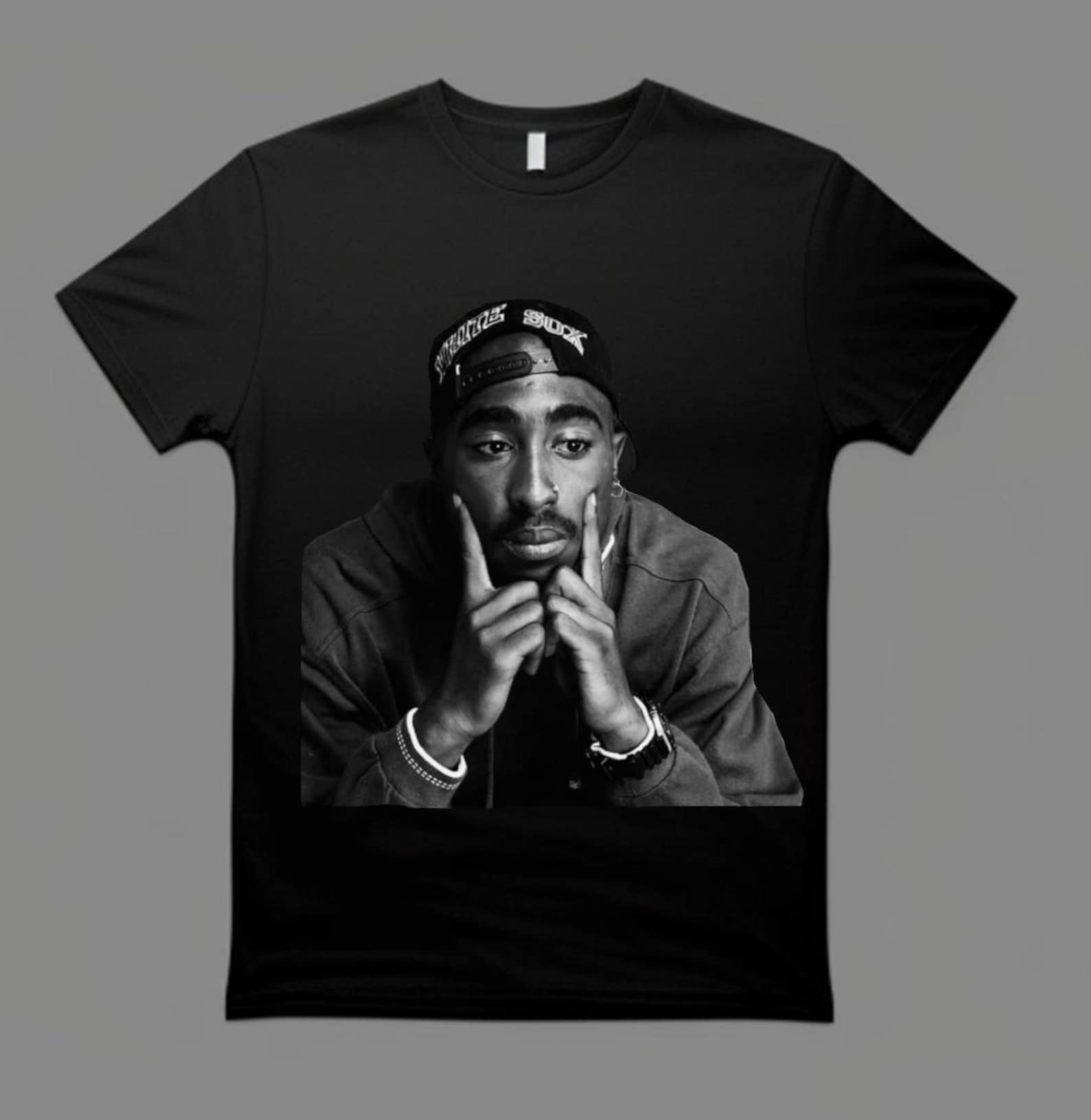 Tupac Digital Photo + Black or Grey Background - Etsy