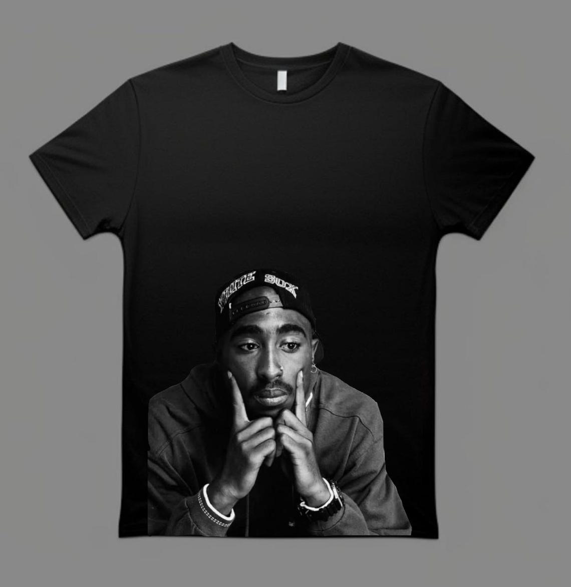 Tupac Digital Photo + Black or Grey Background - Etsy
