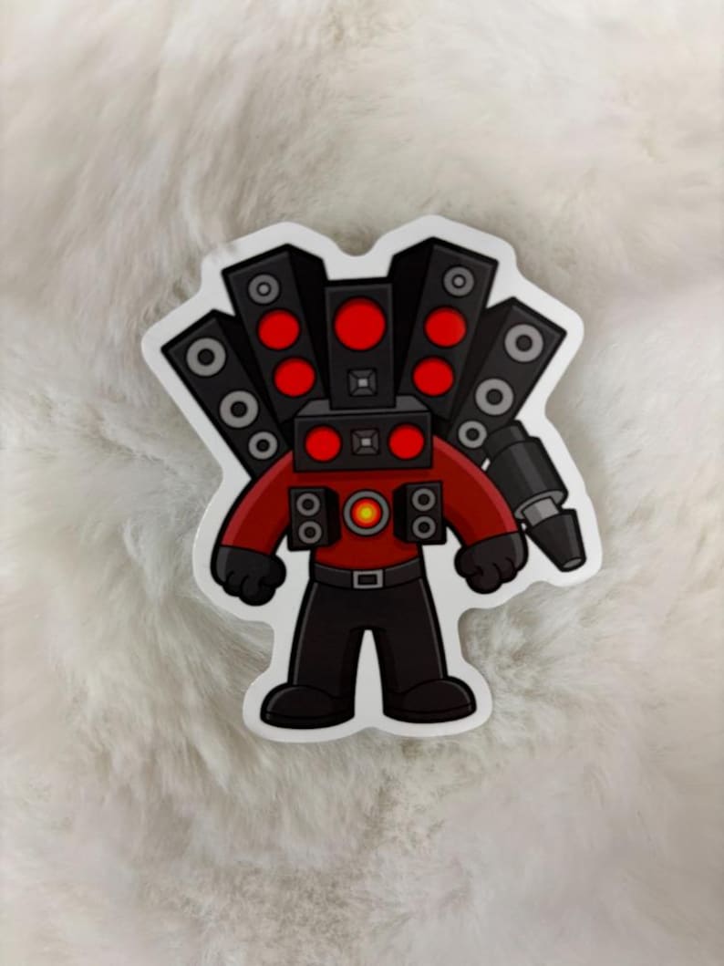 Skibidi Toilet Stickers: 6-piece Waterproof Meme Stickers - Etsy