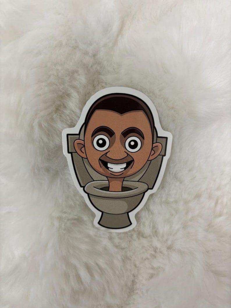 Skibidi Toilet Stickers: 6-piece Waterproof Meme Stickers - Etsy