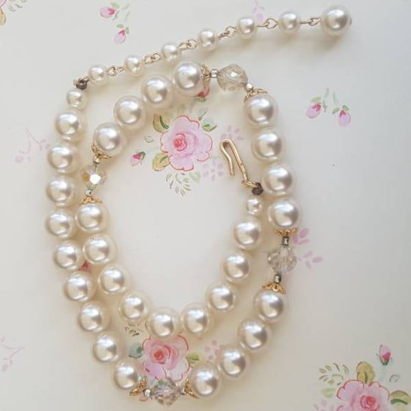 Faux Pearl Necklace - Etsy