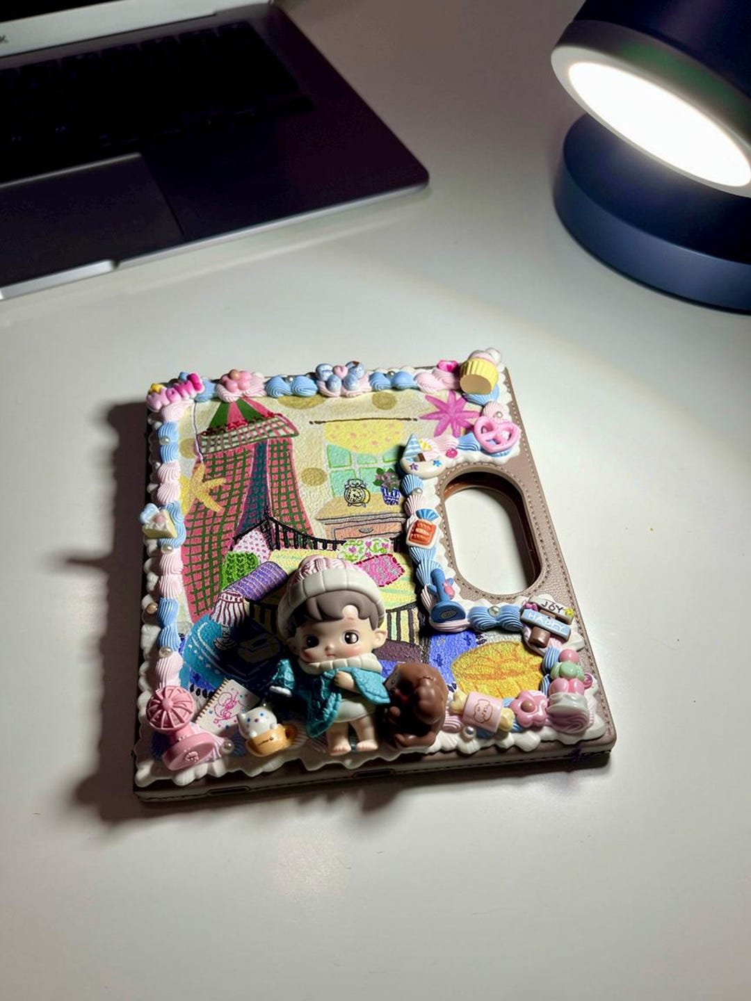 A5 Binder Refillable Notebook (stay by My Side-hacipupu)/decoden Cream ...