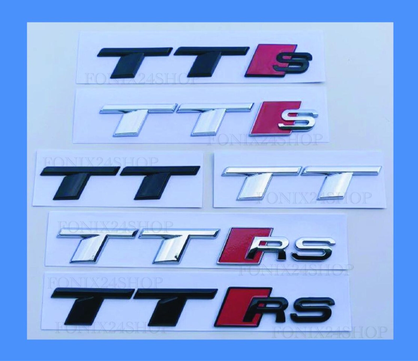 AUDI TDI Letters 3D Style Car Emblem & Numbers Chrome or Black Logo 1 ...