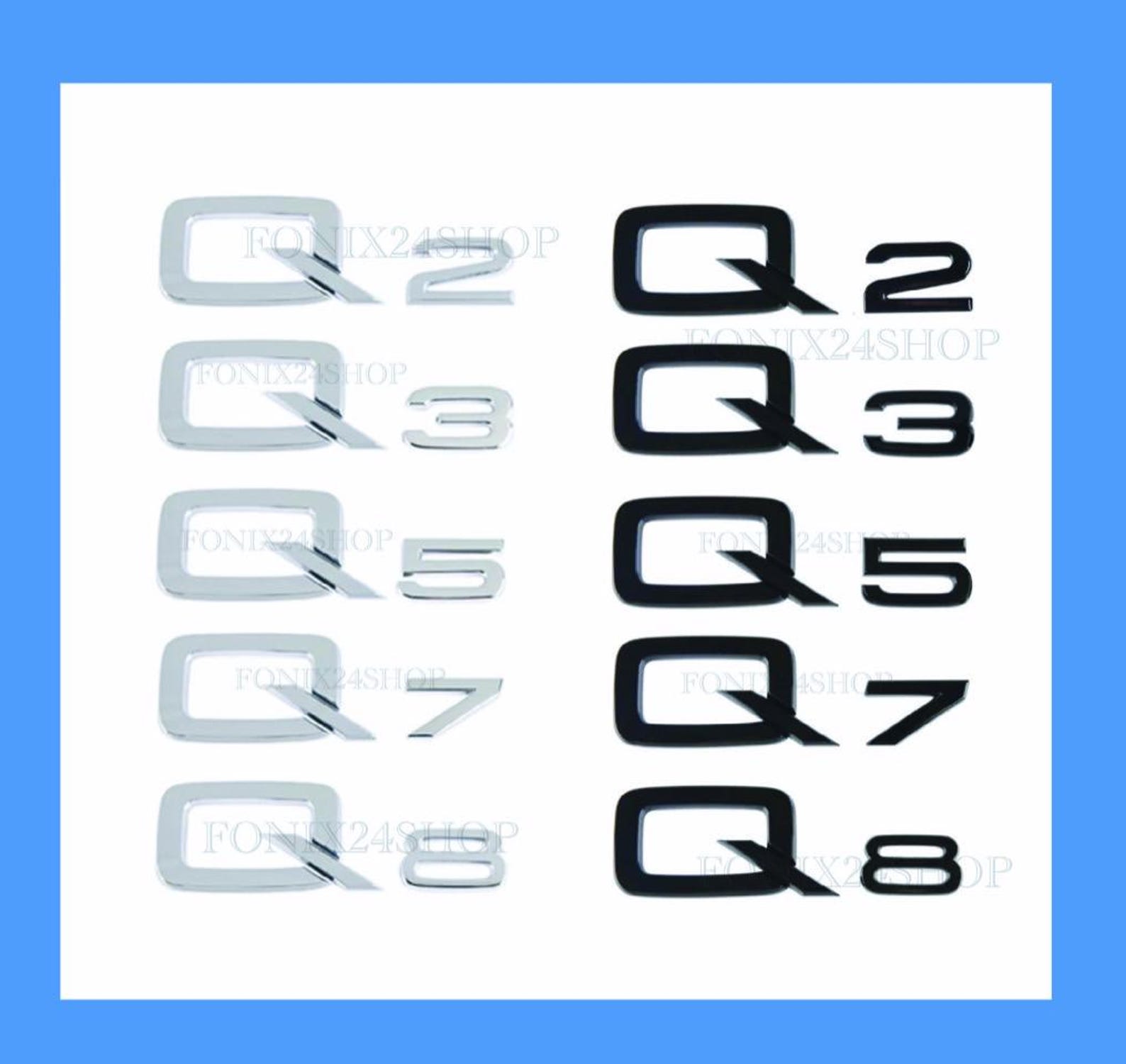 AUDI TDI Letters 3D Style Car Emblem & Numbers Chrome or Black Logo 1 ...