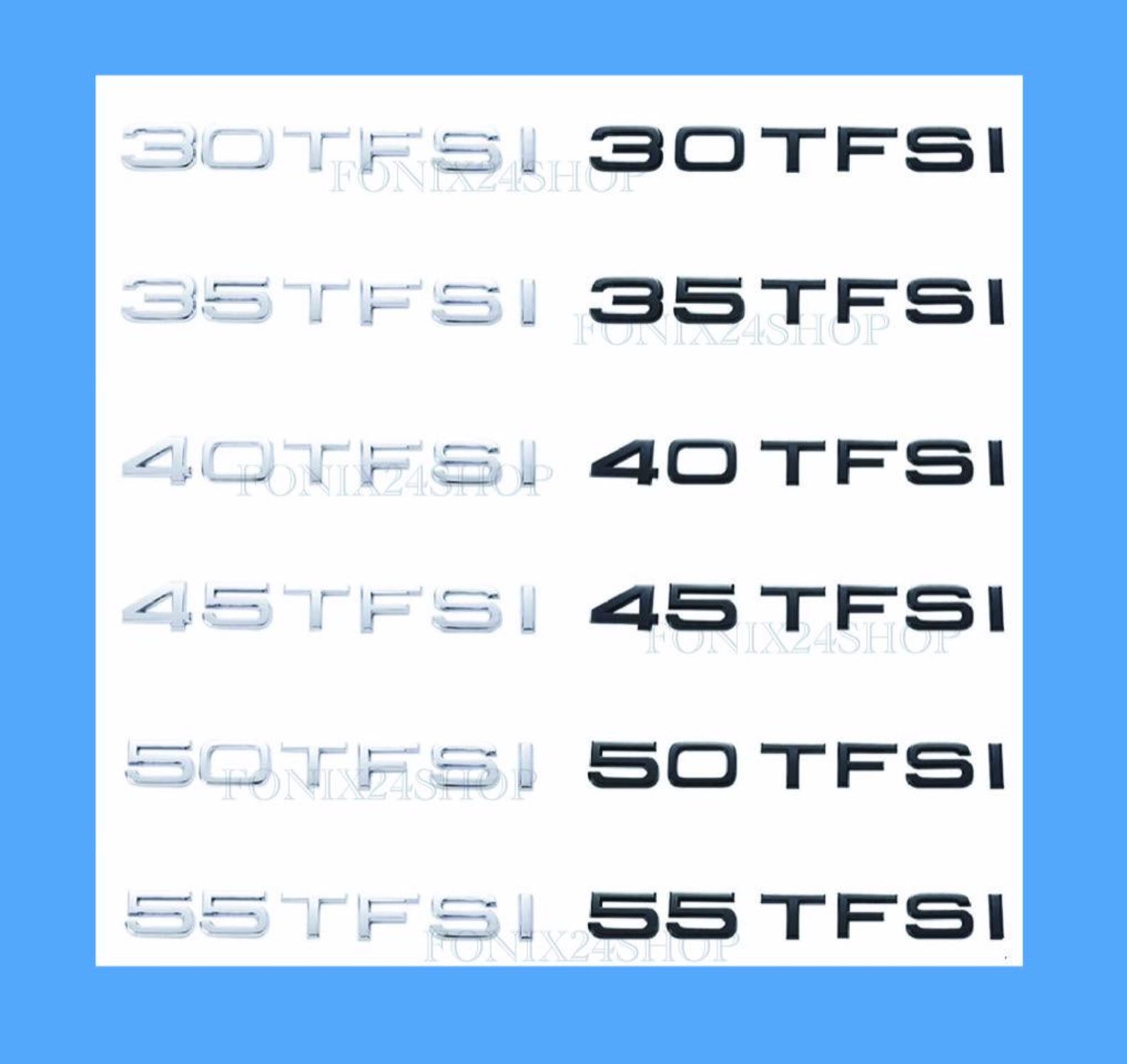 AUDI TDI Letters 3D Style Car Emblem & Numbers Chrome or Black Logo 1 ...