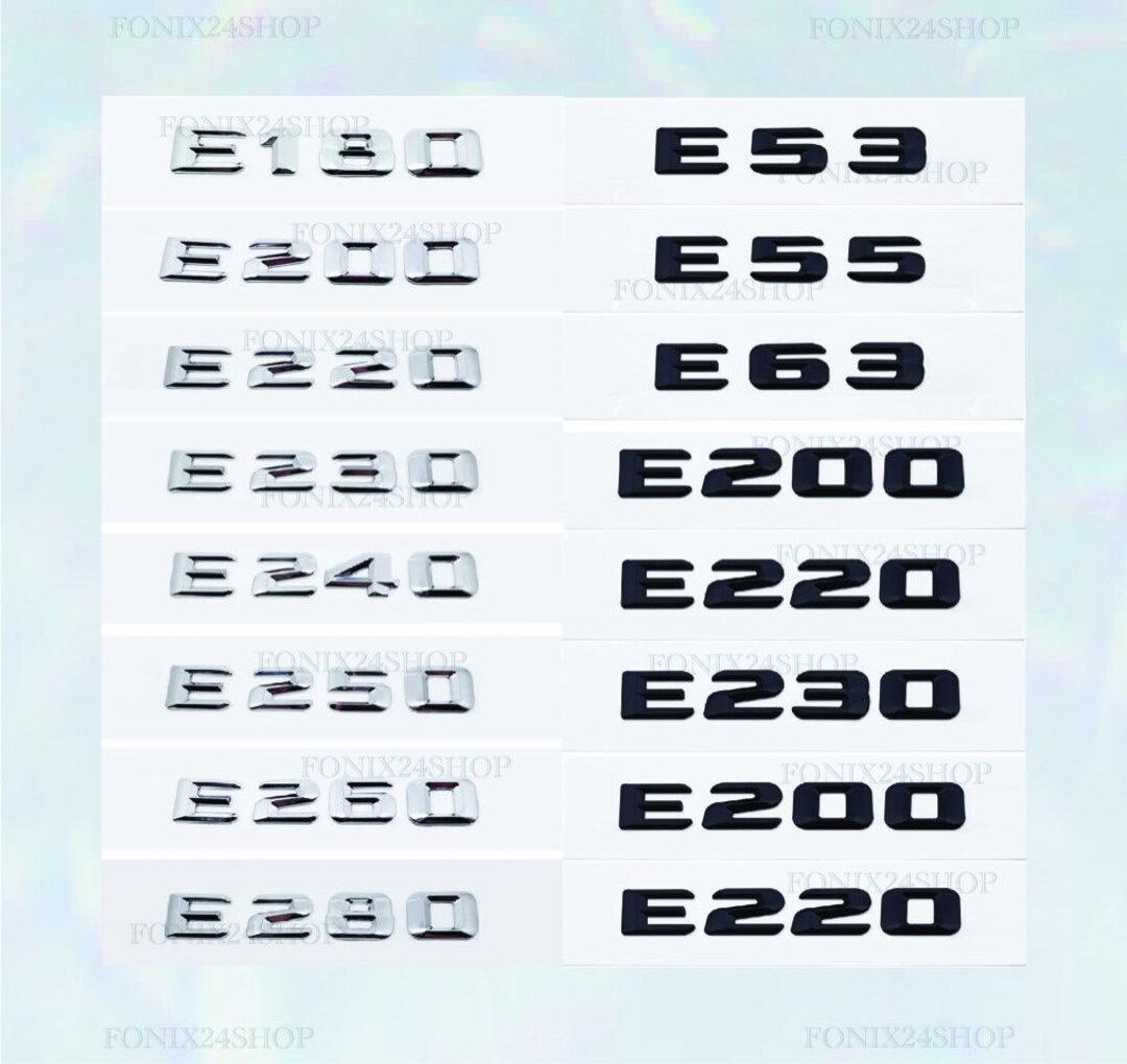 3D Car Emblem Letters & Numbers CHROME or BLACK Logo – Compatible With ...