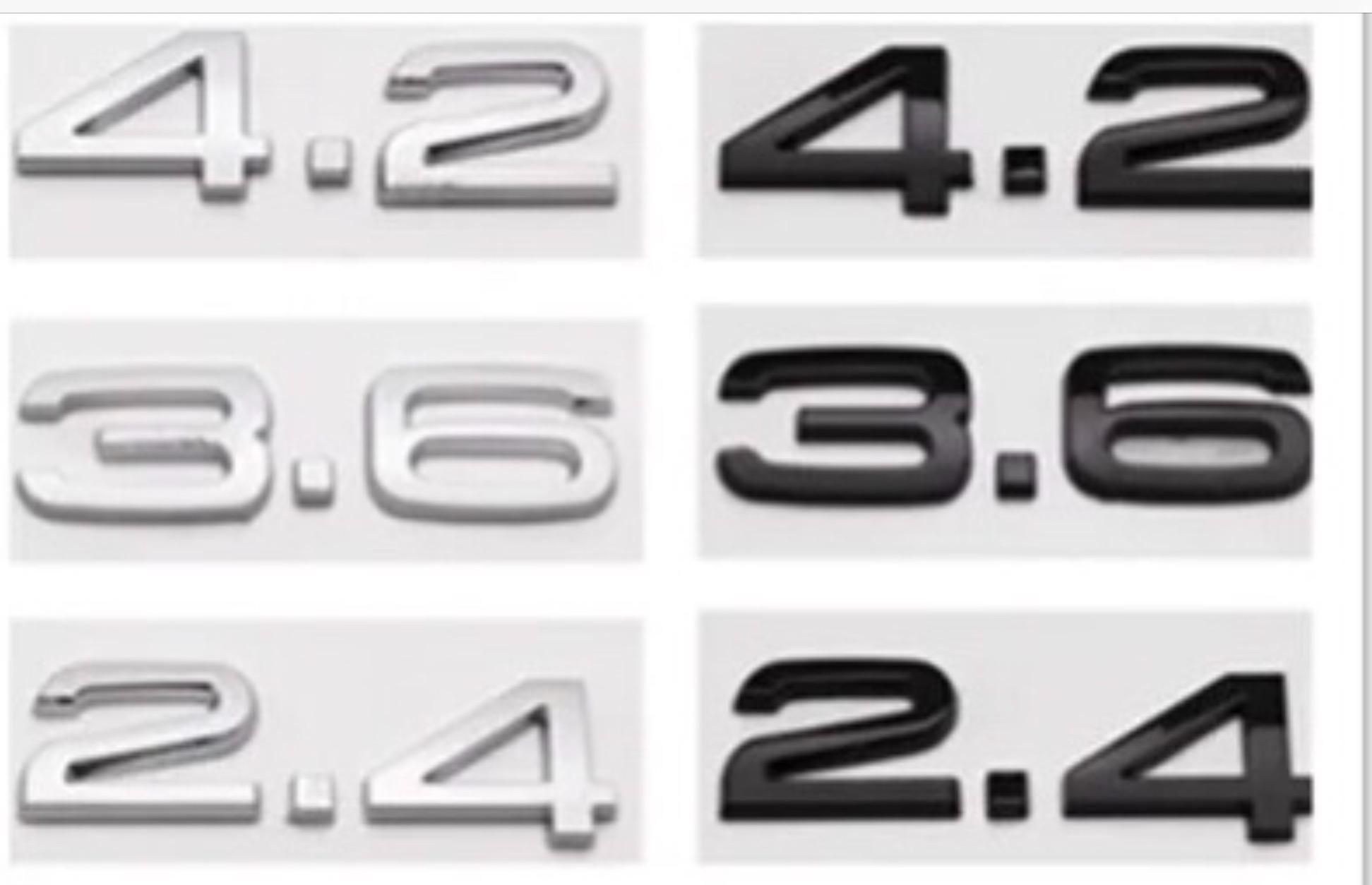 AUDI TDI Letters 3D Style Car Emblem & Numbers Chrome or Black Logo 1 ...