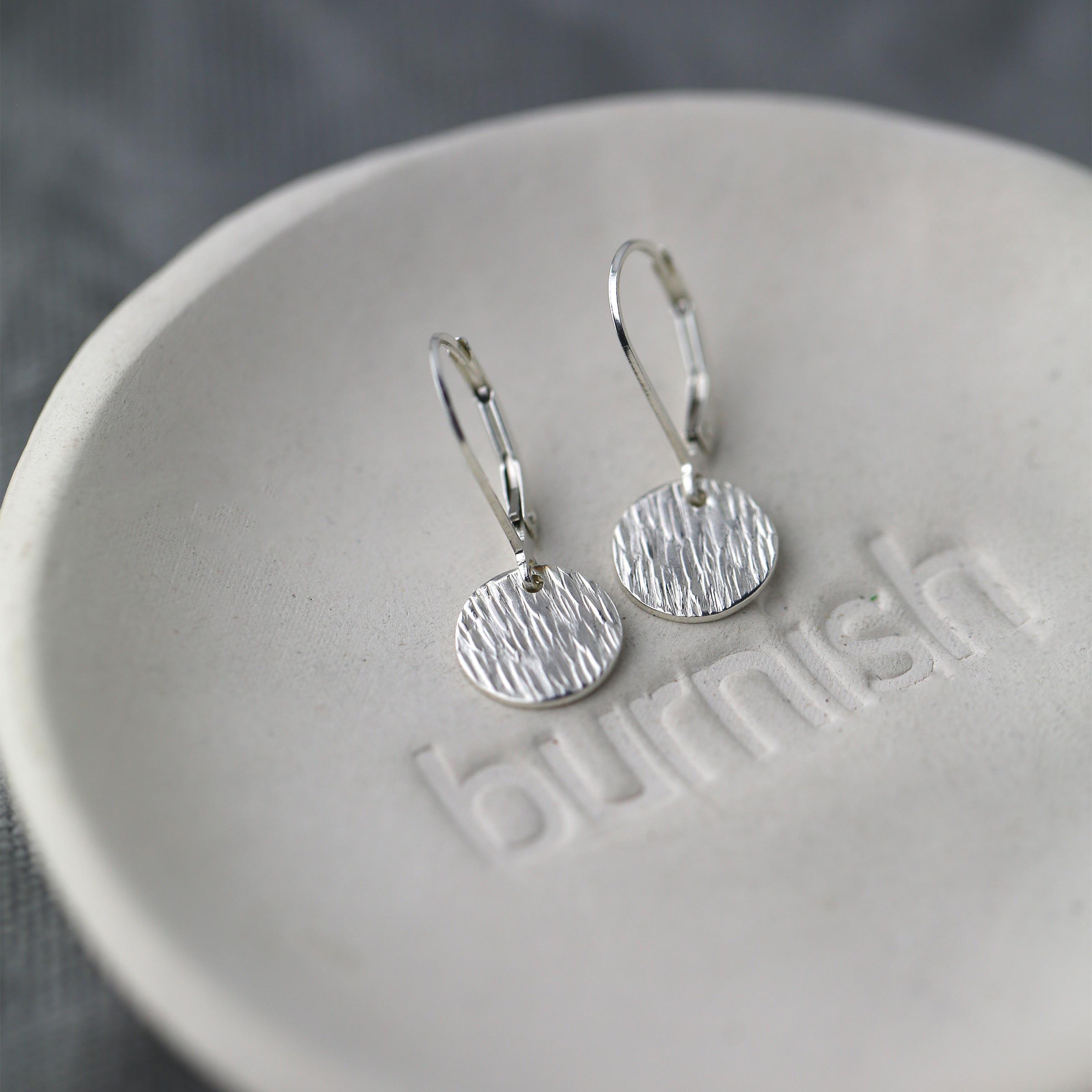 Tiny Handmade "rain" Leverback Drop Earrings in Sterling Silver • Small ...