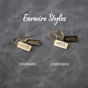 Evergreen Tree Earrings and Necklace in Gold Filled • Hand Stamped ...