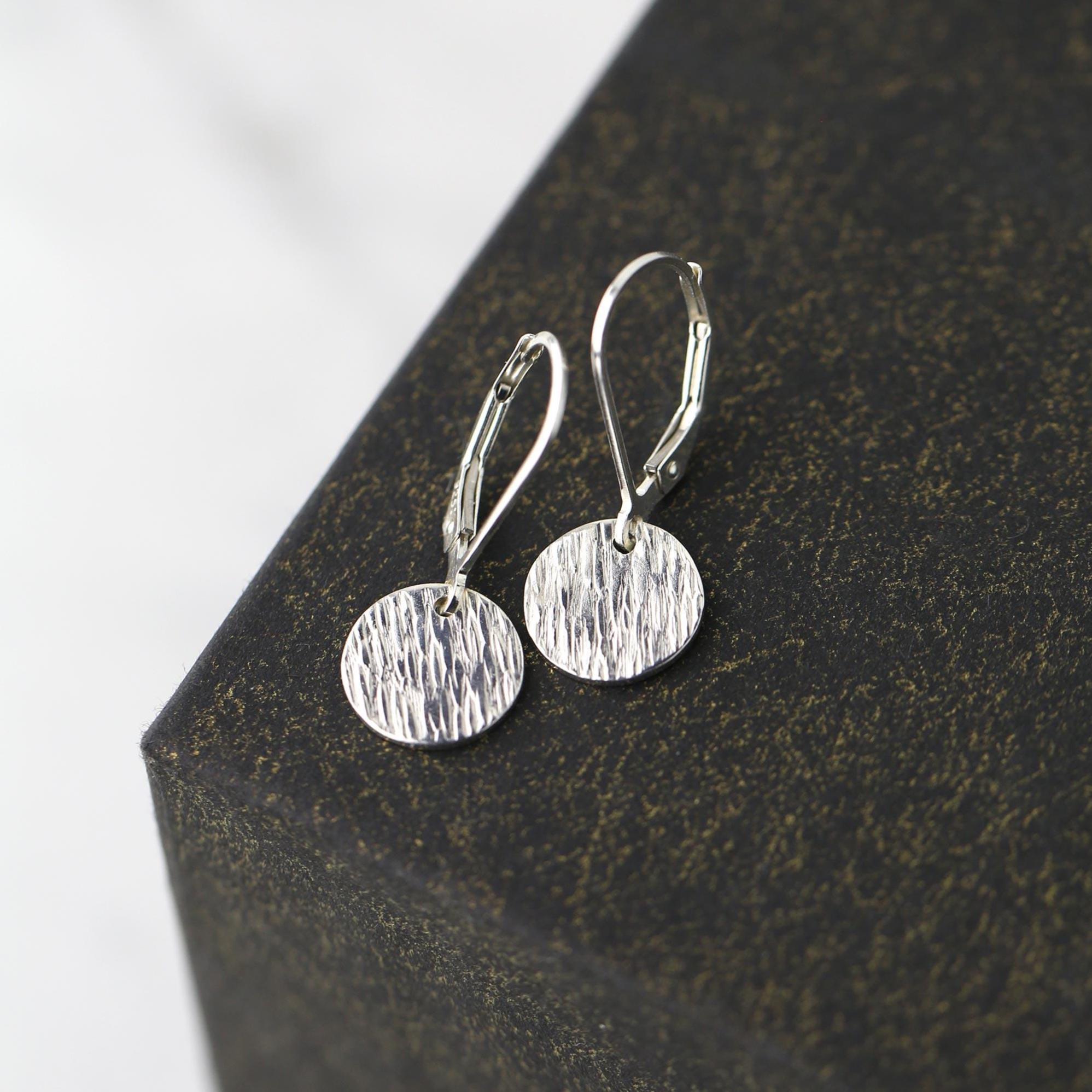Tiny Handmade "rain" Leverback Drop Earrings in Sterling Silver • Small ...