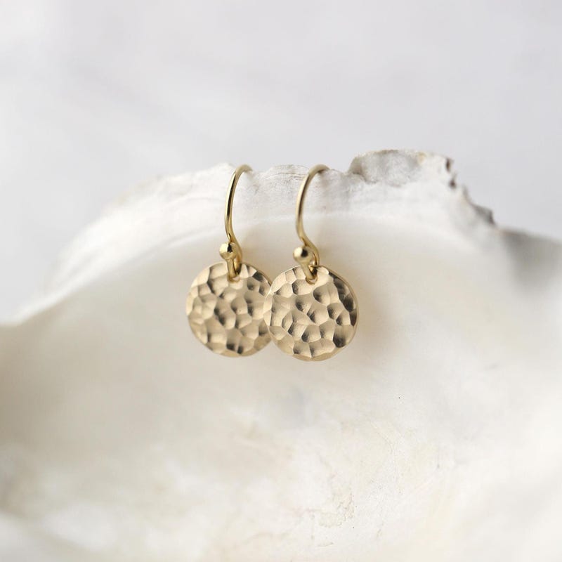 Gold Disc Earrings - Etsy
