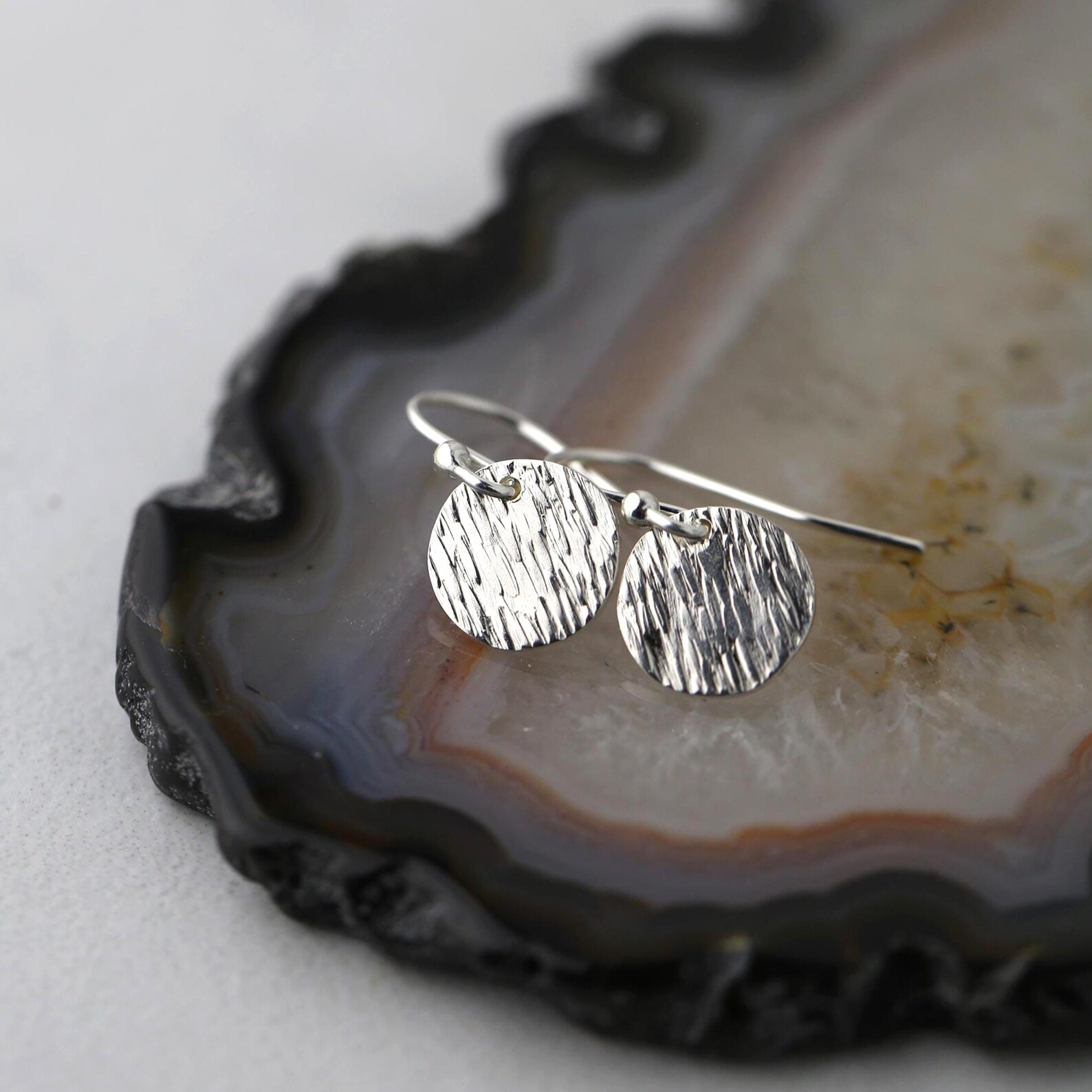 Tiny Handmade "rain" Leverback Drop Earrings in Sterling Silver • Small ...