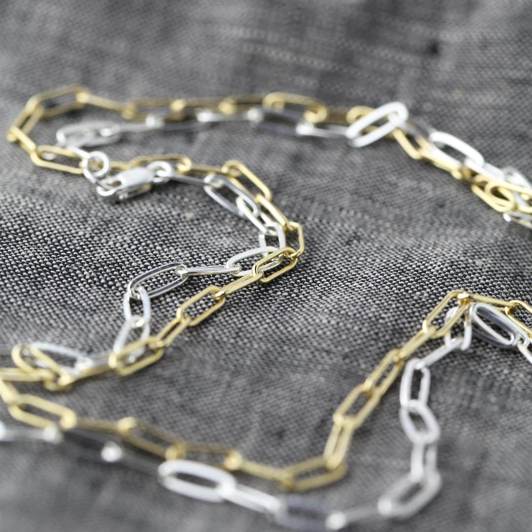 Minimalist Elegant Chain Necklace in Sterling Silver or Gold Filled ...