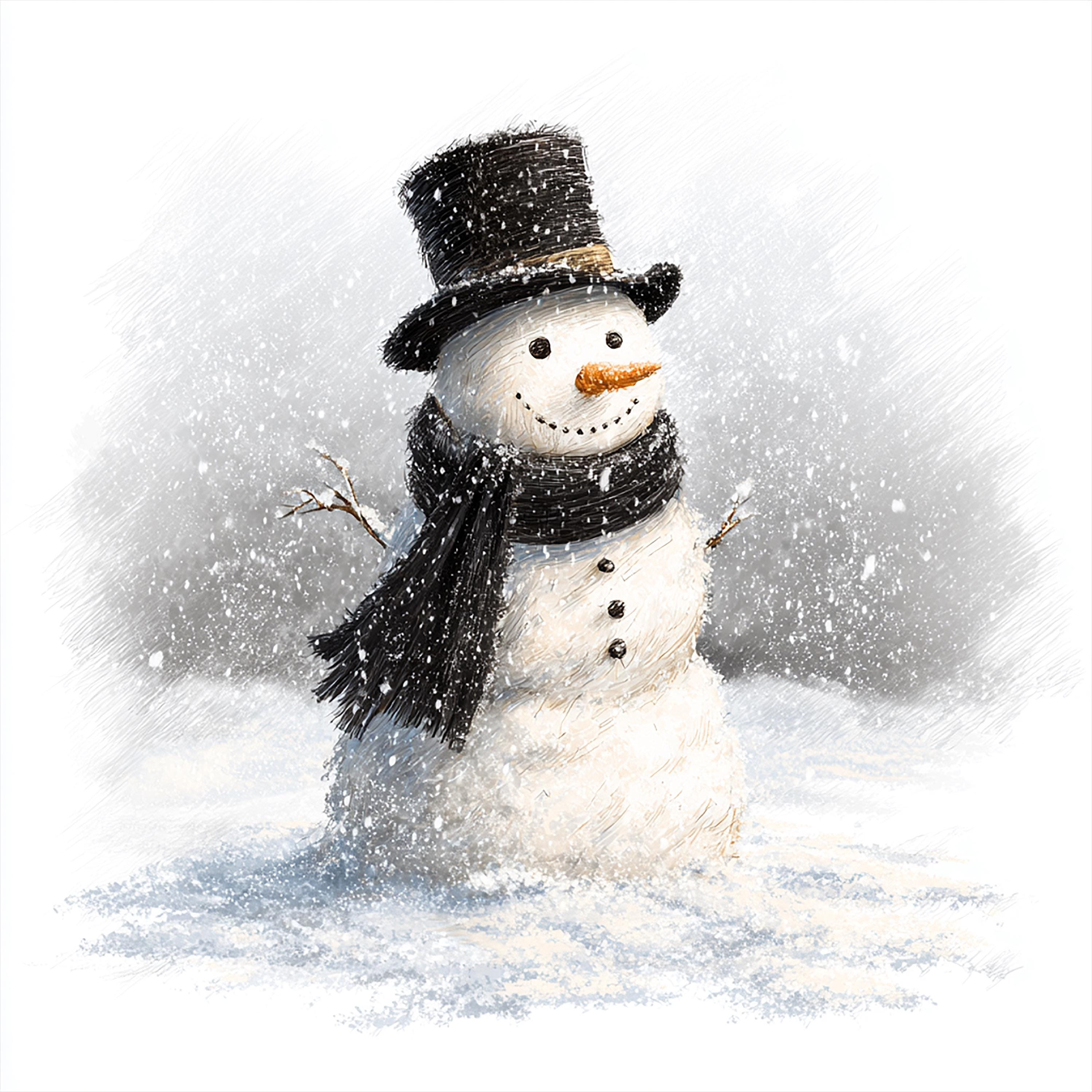 Whimsical Winter Snowman Clipart Bundle of 20, Holiday Projects and ...