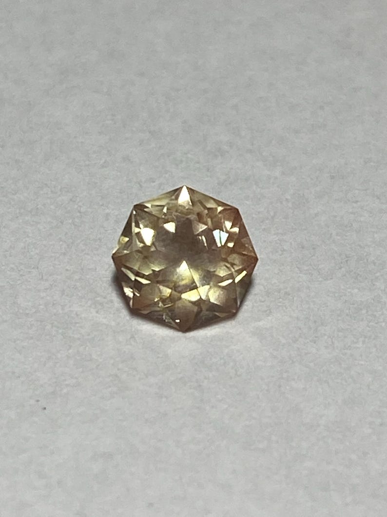 Oregon Sunstone With Schiller, Octagon Brilliant, .6 Carat, 5.6 Mm - Etsy