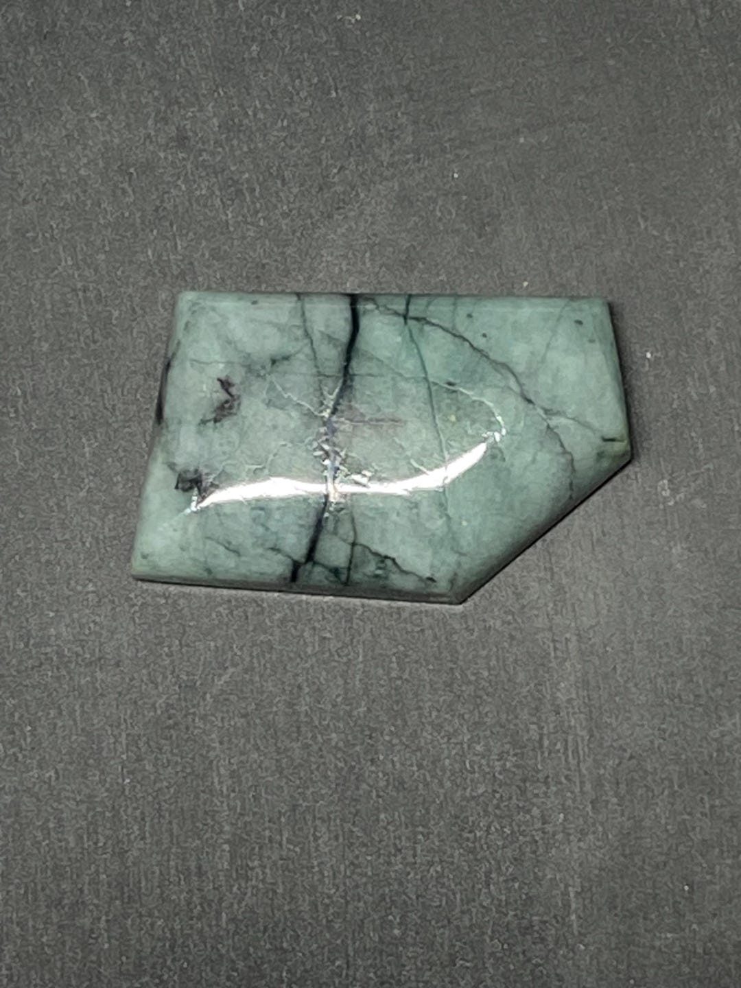 Emerald Free-form Cabochon, 14.4 Carat, May Birthstone, Cut in USA by ...